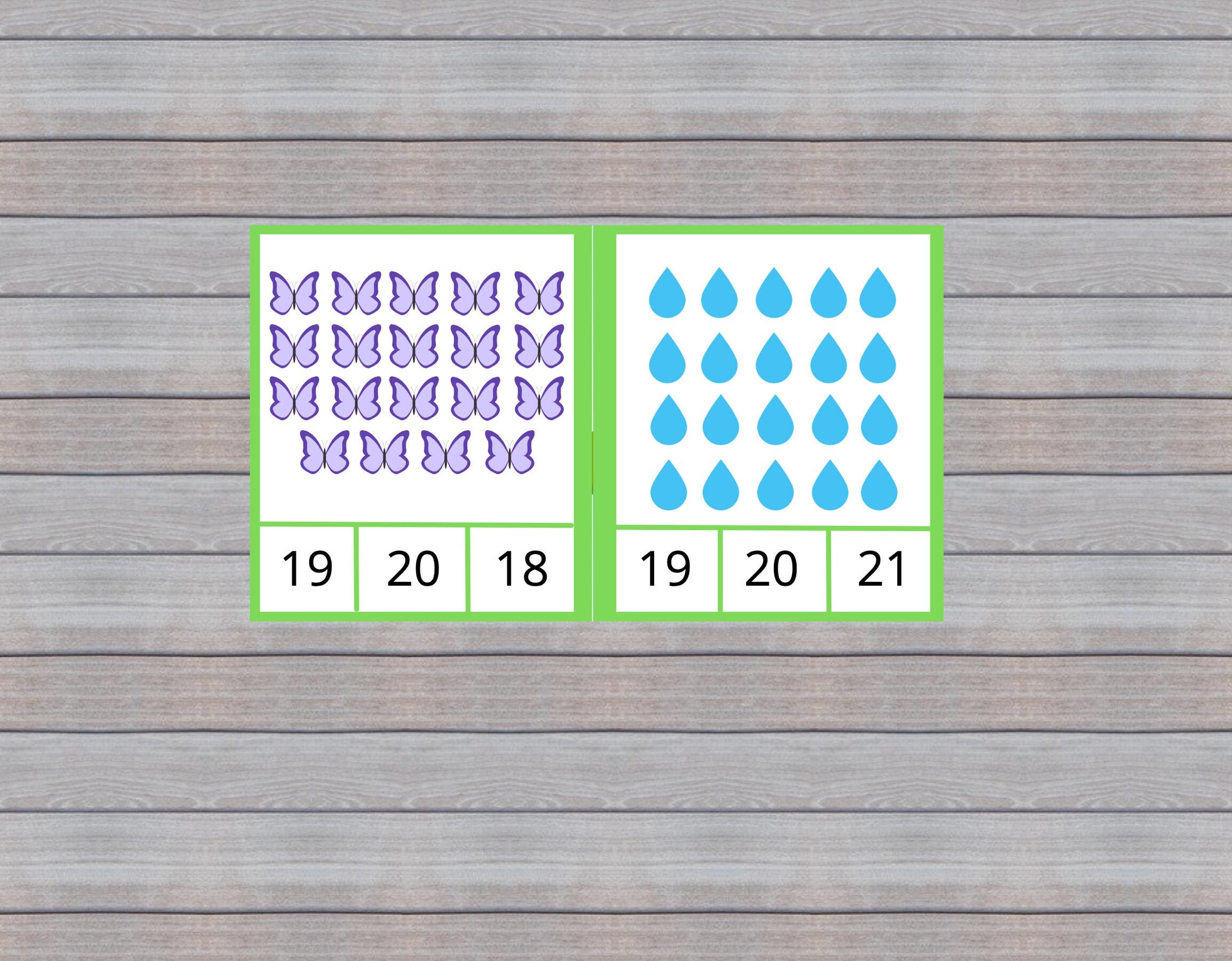 Spring Count and Clip Cards, Preschool Number Game, Toddler Learning ...