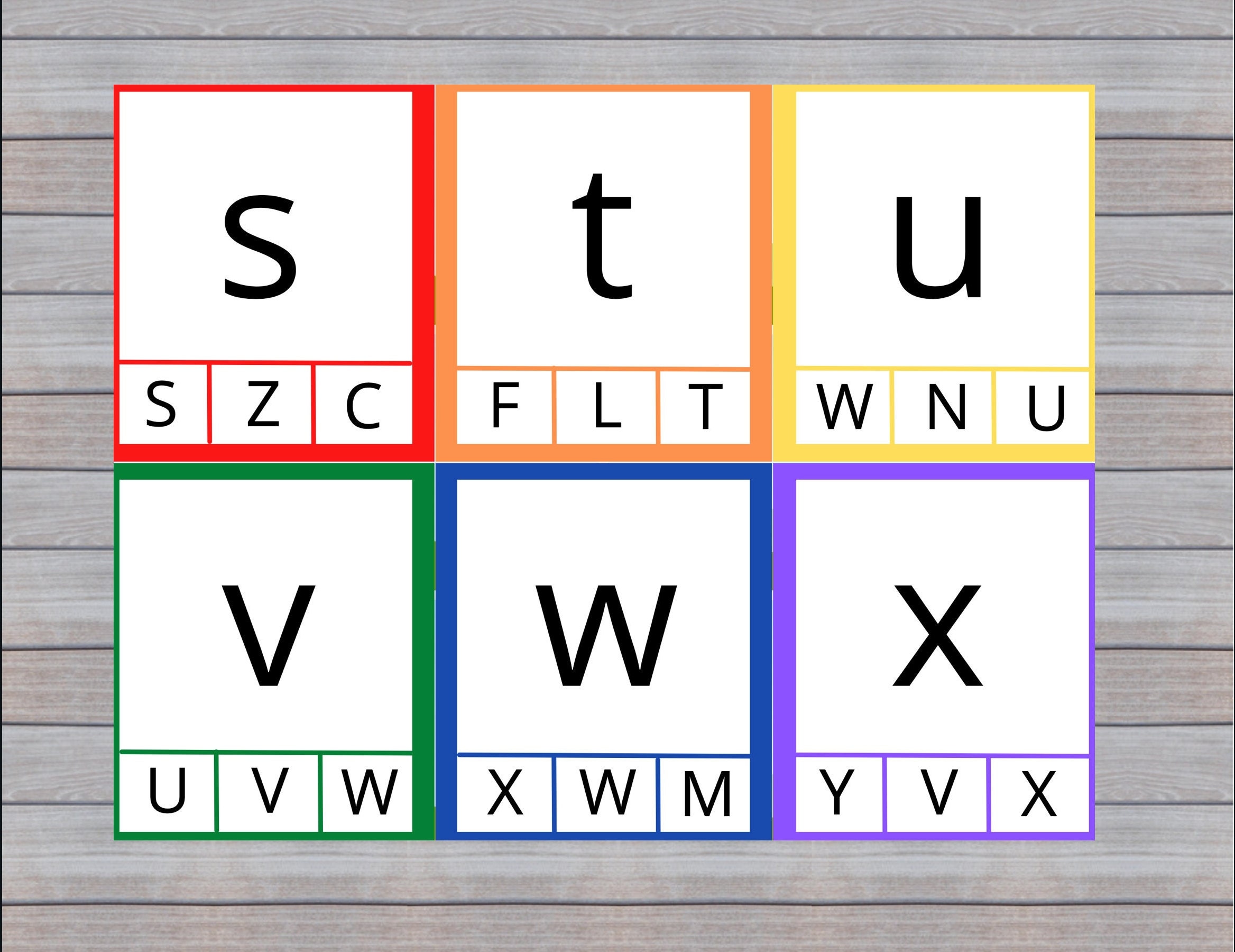 Alphabet Clip Card, Upper/lower Case Recognition, Preschool Learning ...