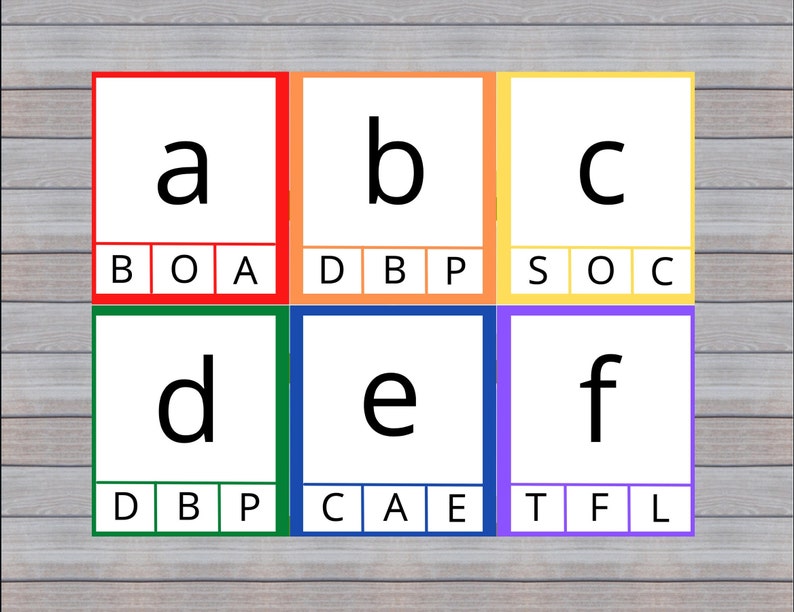 Alphabet Clip Card, Upper/lower Case Recognition, Preschool Learning ...