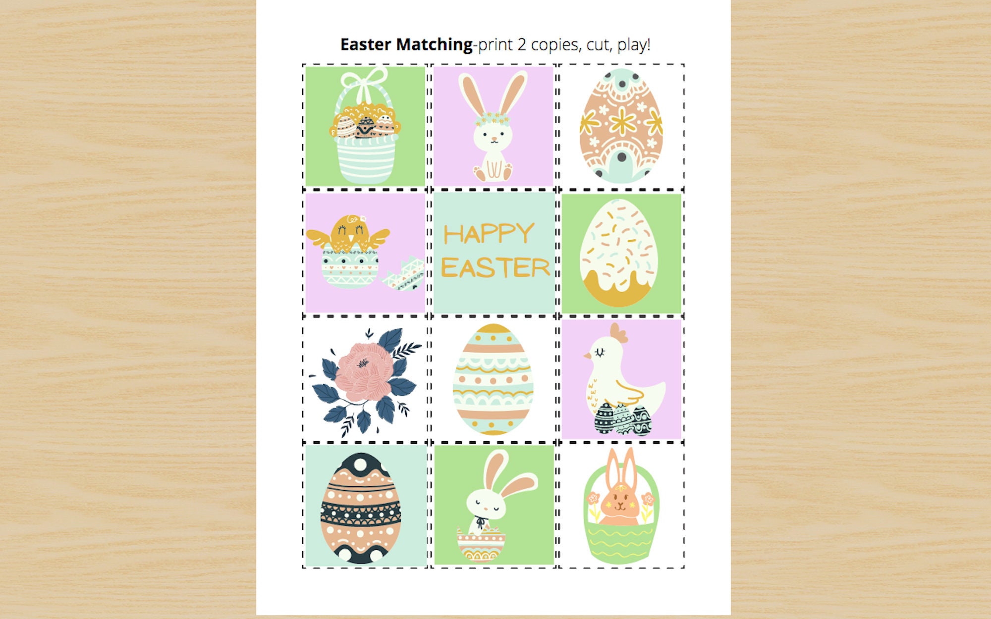Easter Matching Game, Easter Memory Game, Toddler Easter Activity ...