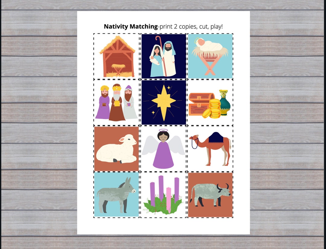 Nativity Memory Game: Printable Matching Activity (PDF) - Etsy