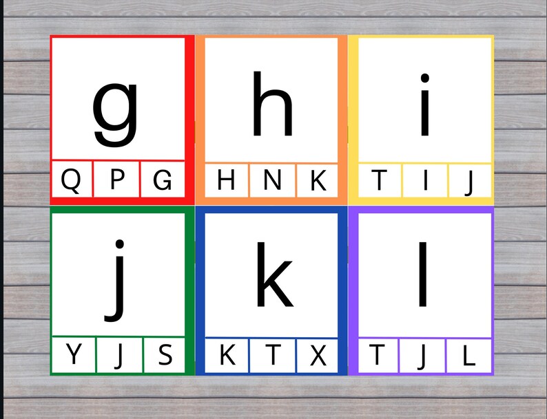 Alphabet Clip Card, Upper/lower Case Recognition, Preschool Learning ...