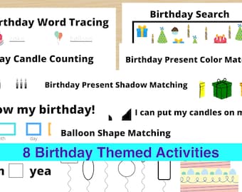 My Birthday Printable Busy Book Page Learn Age and Birth - Etsy