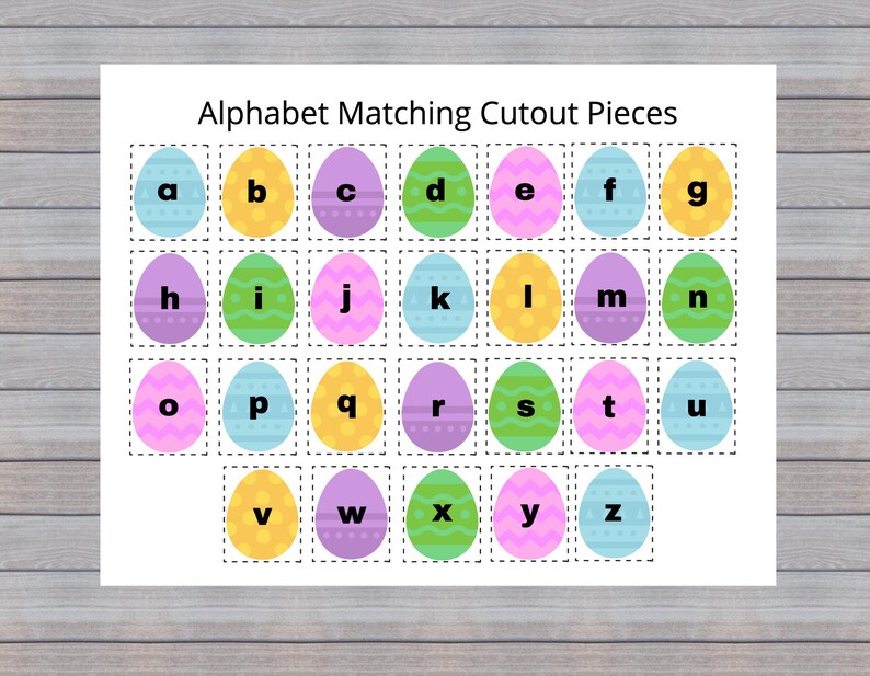 Easter Alphabet Matching Worksheet, Preschool Learning, Toddler ...