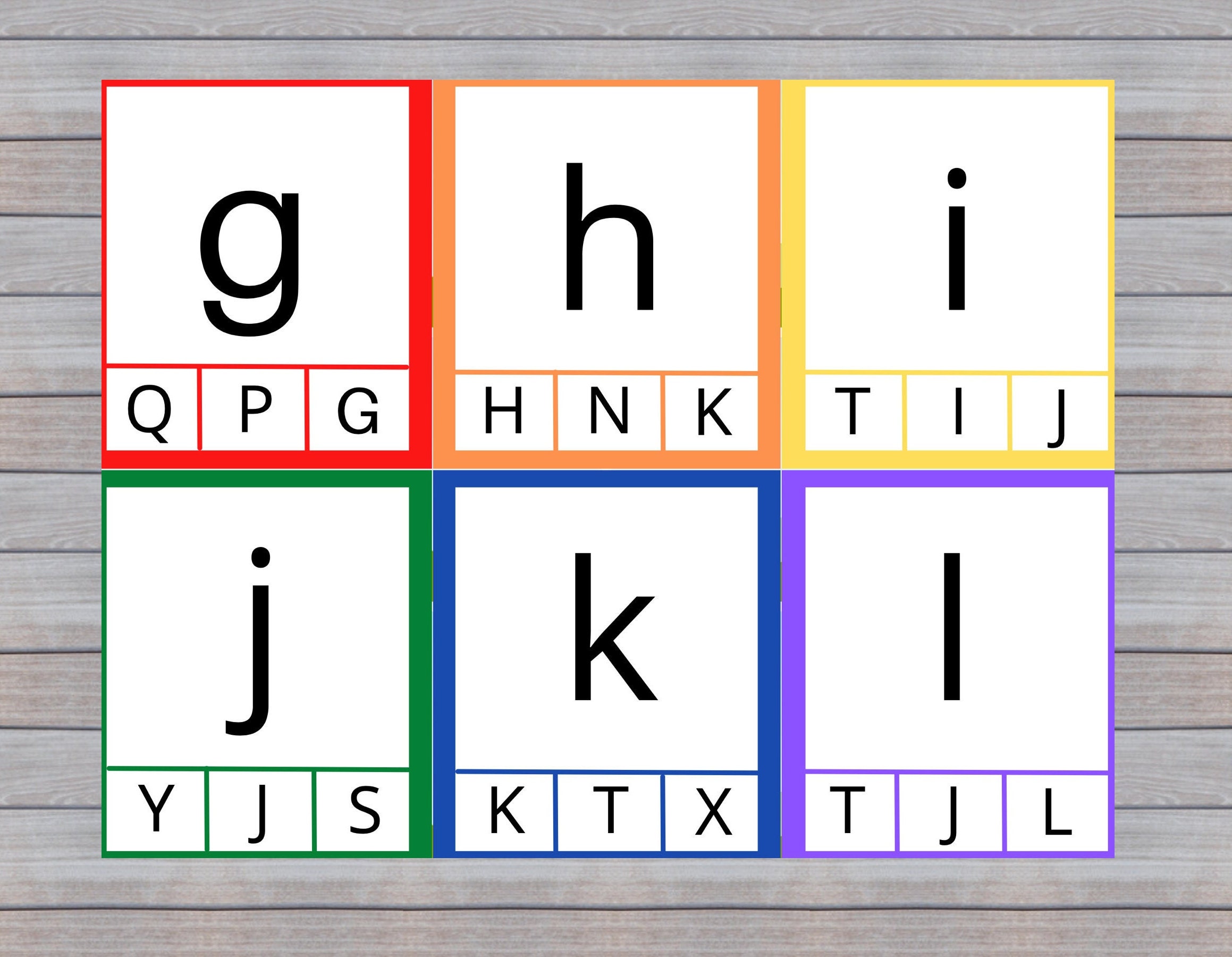 Alphabet Clip Card, Upper/lower Case Recognition, Preschool Learning ...