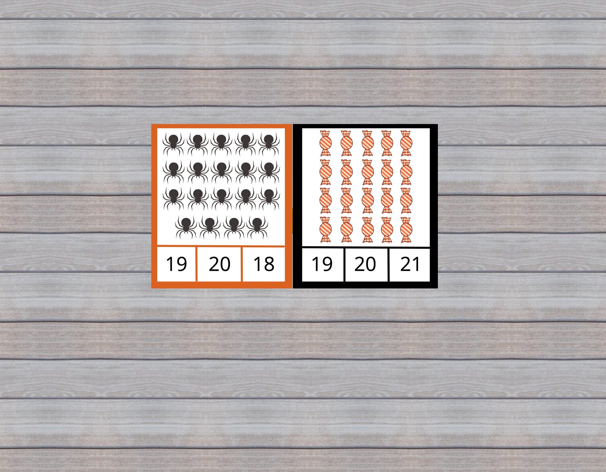 Halloween Count and Clip Cards, Preschool Number Game, Toddler Learning ...