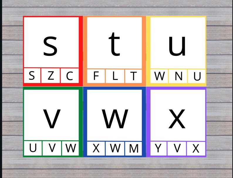 Alphabet Clip Card, Upper/lower Case Recognition, Preschool Learning ...