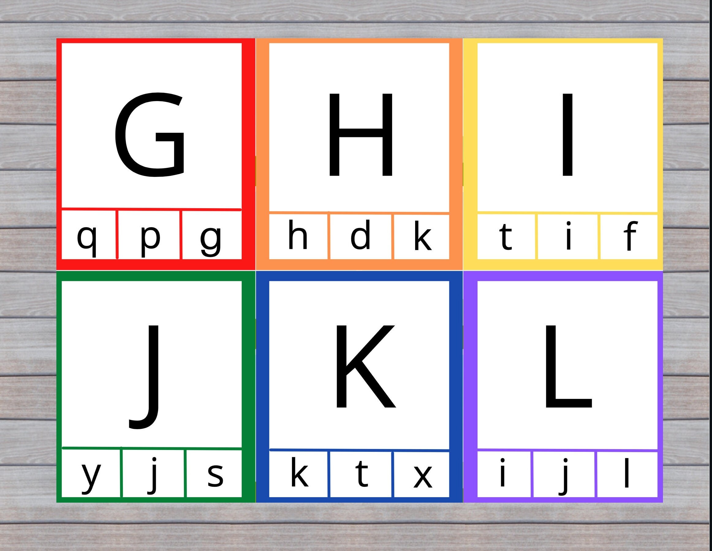 Alphabet Clip Card, Upper/lower Case Recognition, Preschool Learning ...
