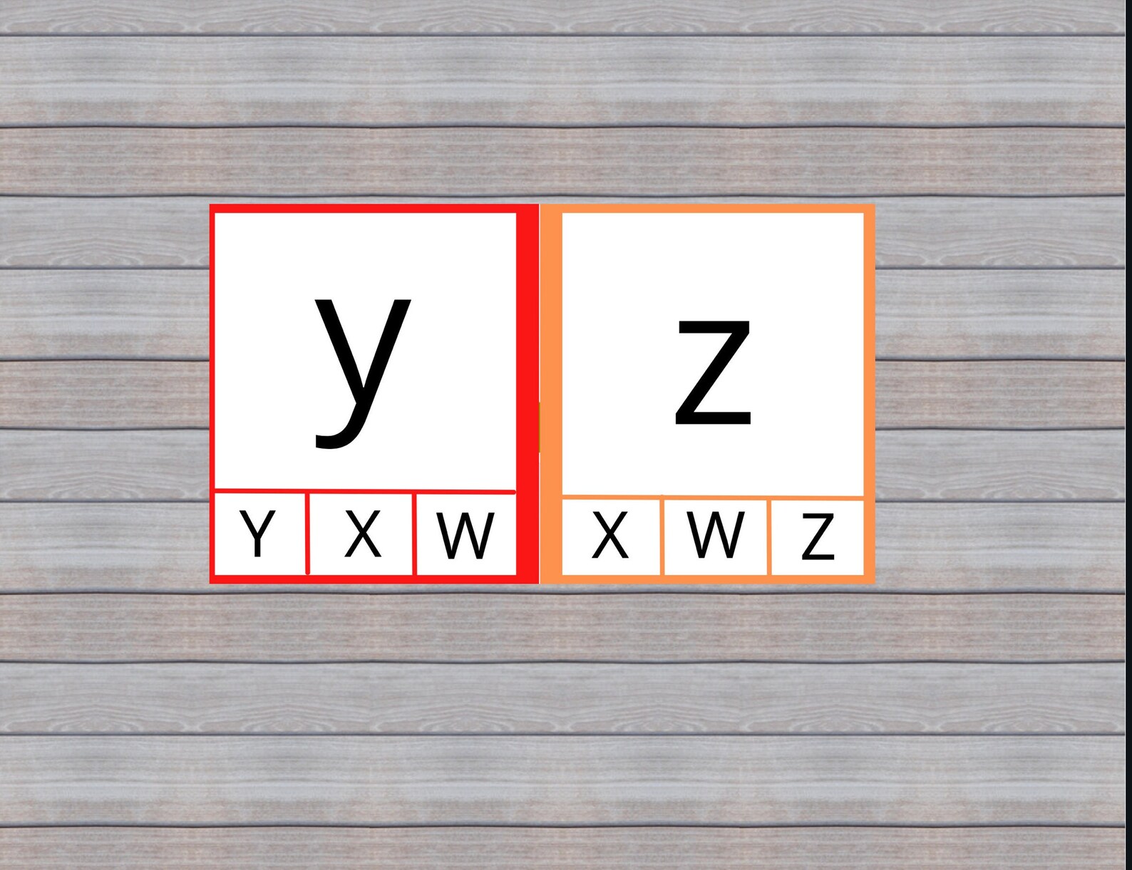 Alphabet Clip Card, Upper/lower Case Recognition, Preschool Learning ...