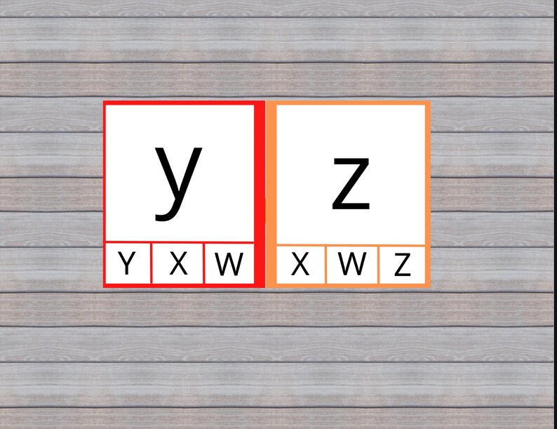 Alphabet Clip Card, Upper/lower Case Recognition, Preschool Learning ...