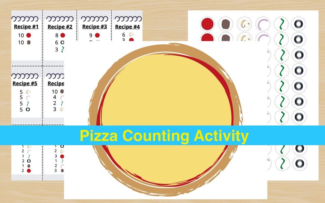 Pizza Counting Activity, Preschool Counting Worksheet, Toddler Counting ...