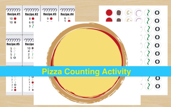 Pizza Counting Activity Preschool Counting Worksheet Toddler - Etsy