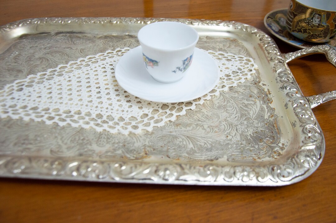 White Lace Tray Cover - Etsy