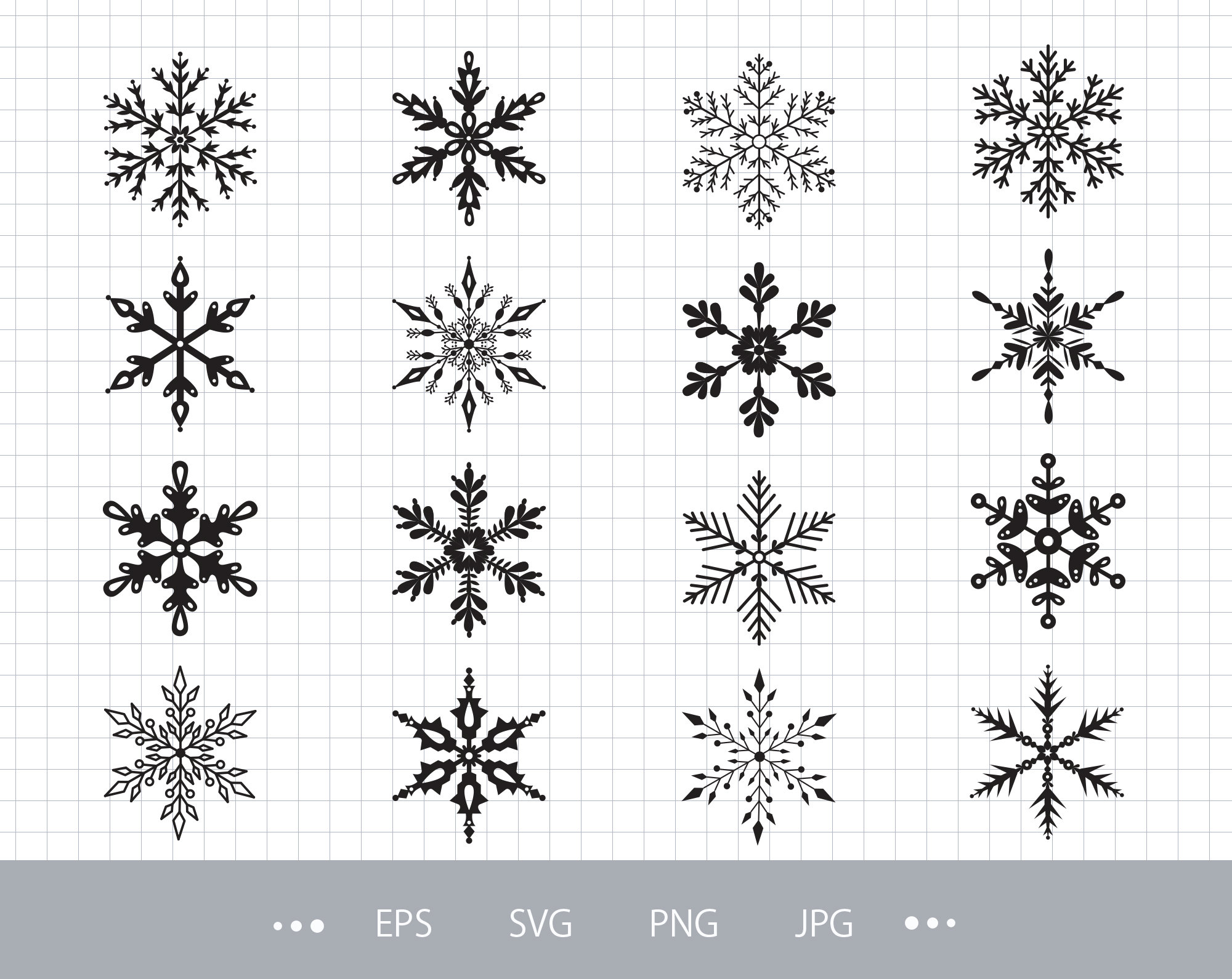 Snowflake Svg Files for Cricut, Christmas Svg, Let It Snow Svg ...