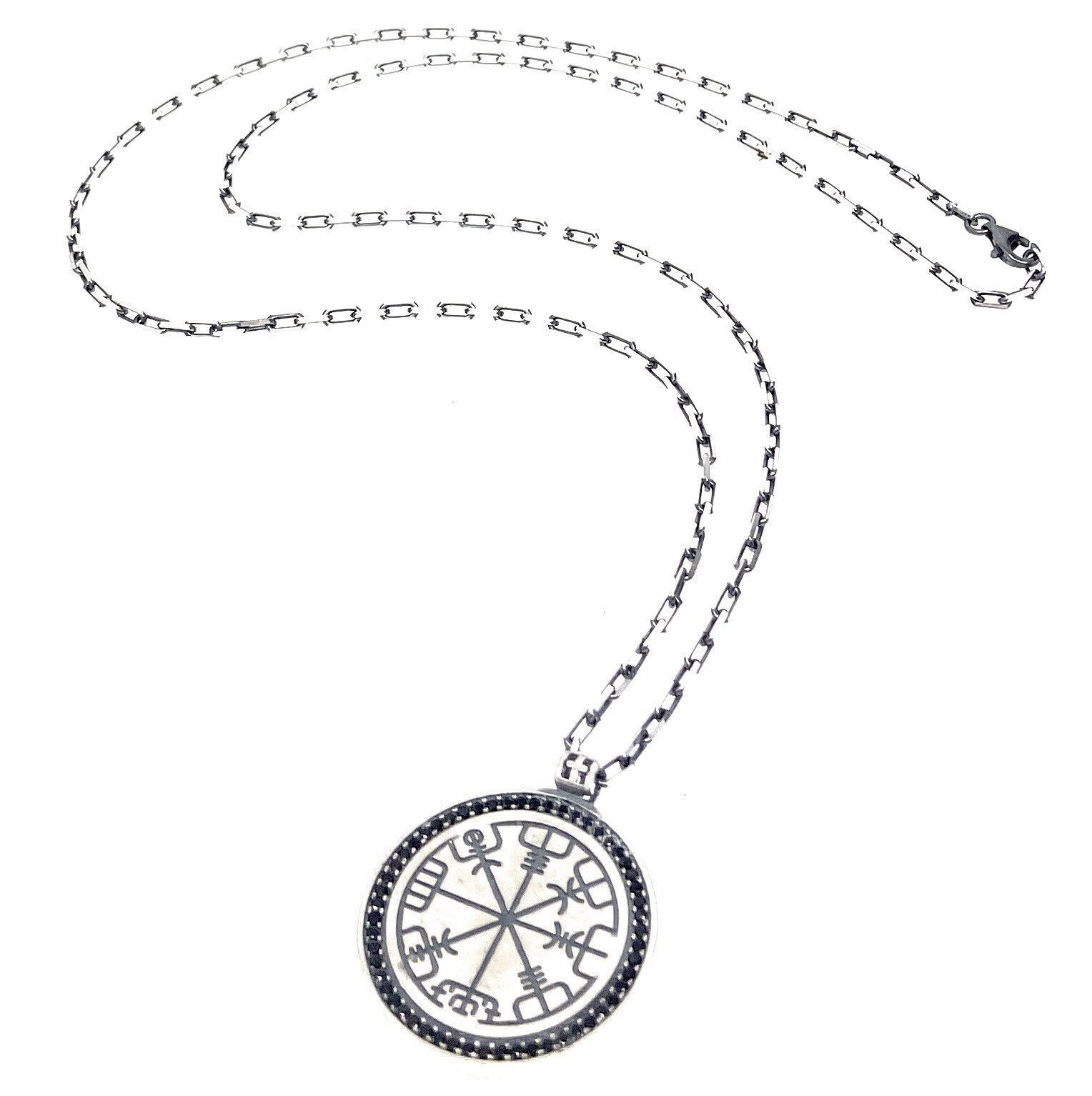 Sterling Silver Viking Compass Necklaces, Wayfinder Compass, Norse ...