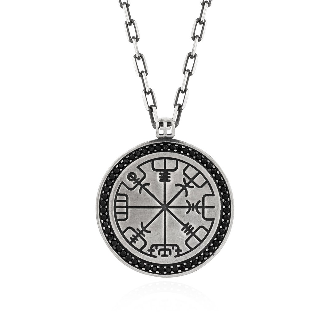 Sterling Silver Viking Compass Necklaces, Wayfinder Compass, Norse ...