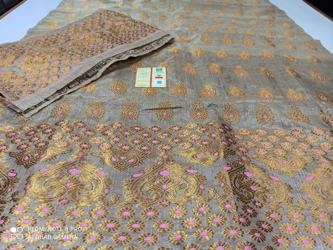 Pure Muga Mekhela Chador - Etsy