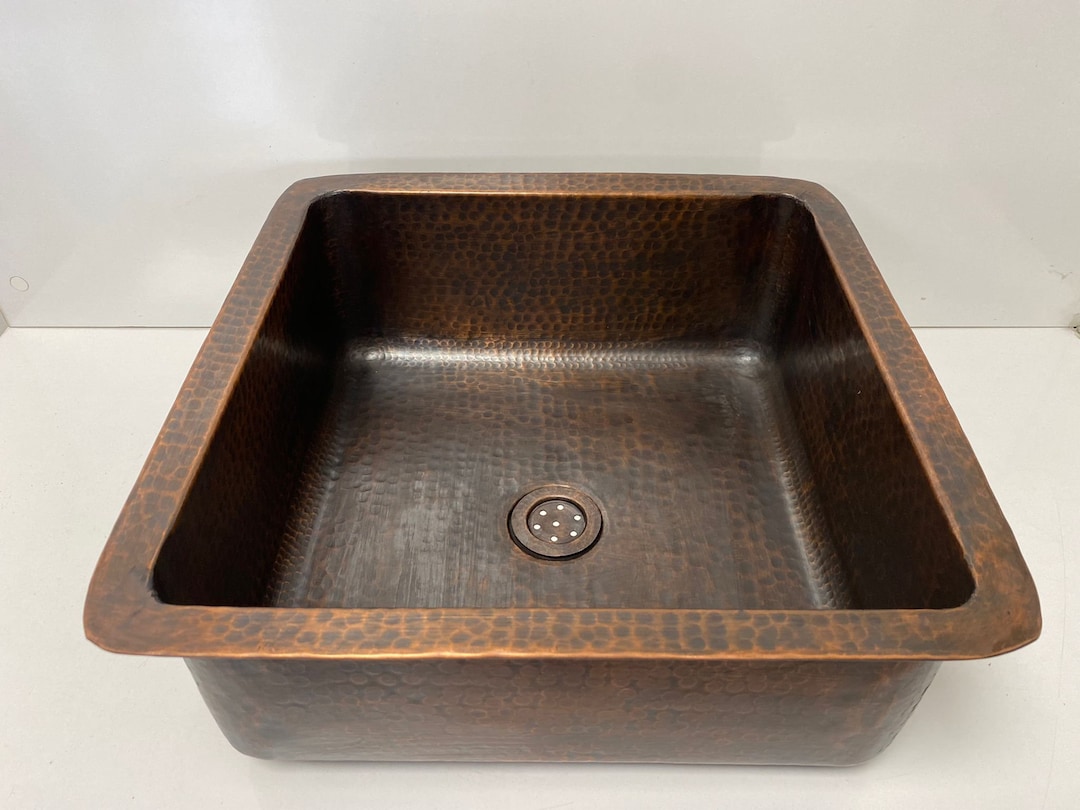 Patina Copper Undermount Sink for Kitchen and Bathroom Handmade ...