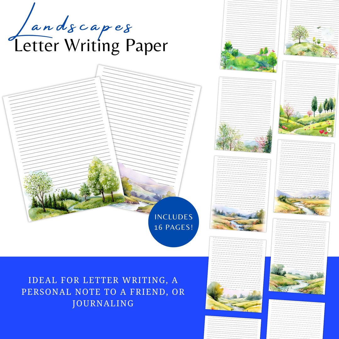 JW Letter Writing Paper: Landscapes - Etsy