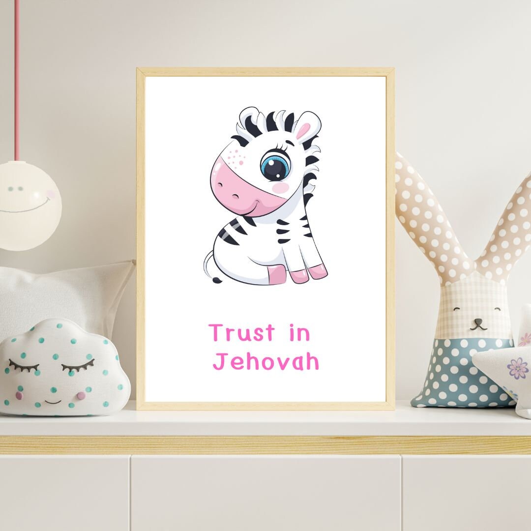 Jw Kids Printable Animal Wall Art, Pastel Colors, Jw Children's Room ...