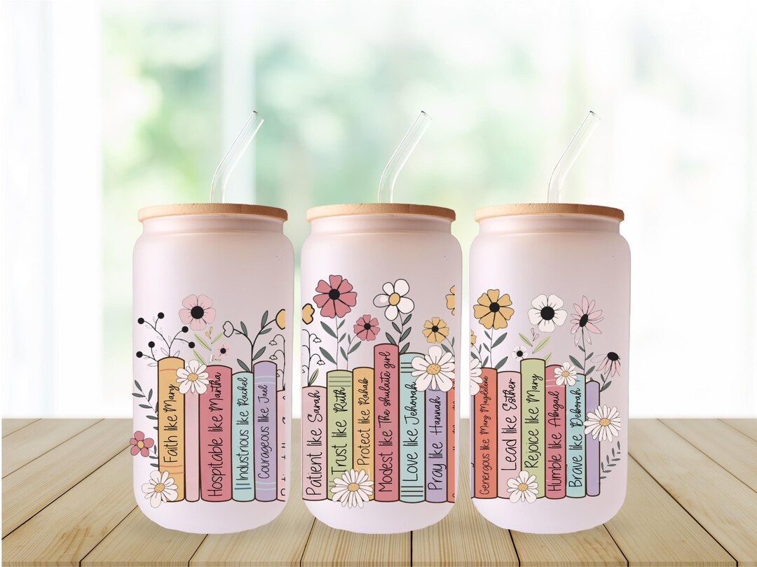 Floral Women of Faith Glass Cup: Pioneer School Baptism Gift - Etsy