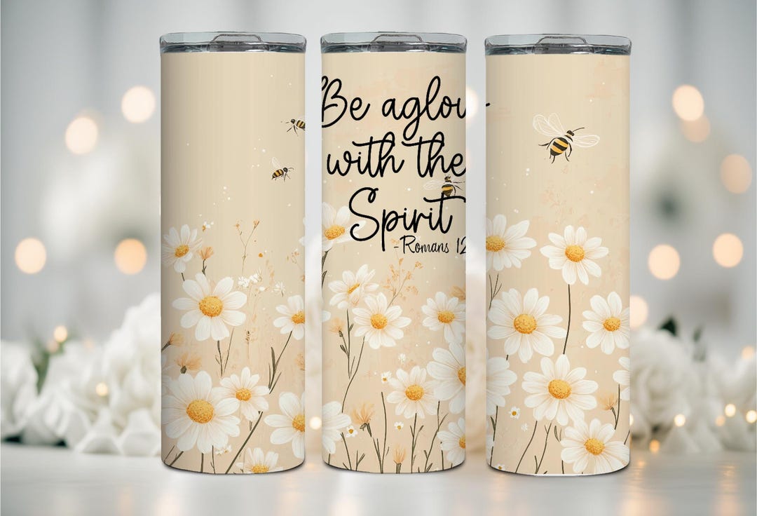 Jw Bee and Daisy Flower Travel Tumbler Gift for Girl Be Aglow With the ...