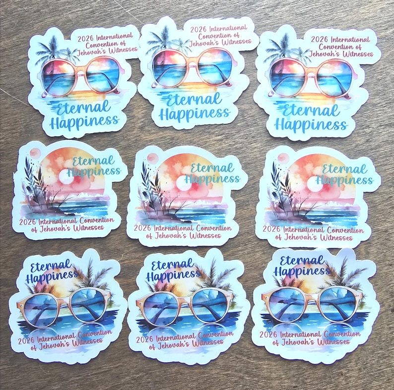 JW Convention Stickers 2026: Eternal Happiness, Spanish/english - Etsy