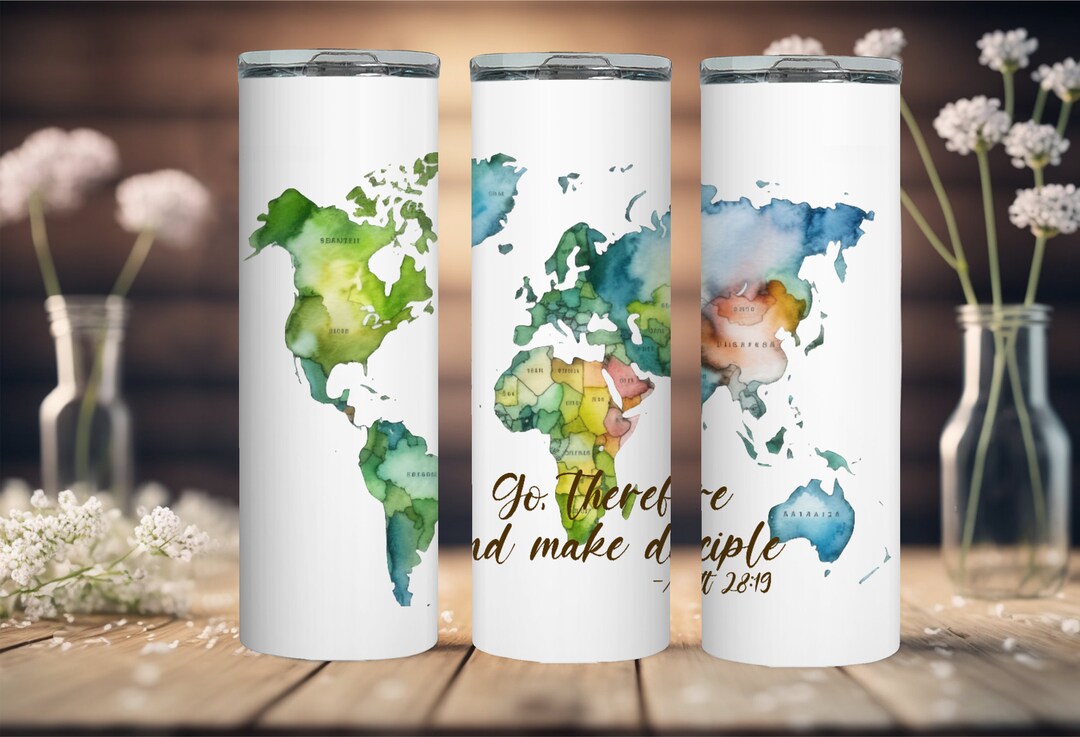 Jw World Map Tumbler, Jw Gift for Brothers, Go and Make Disciples, Jw ...