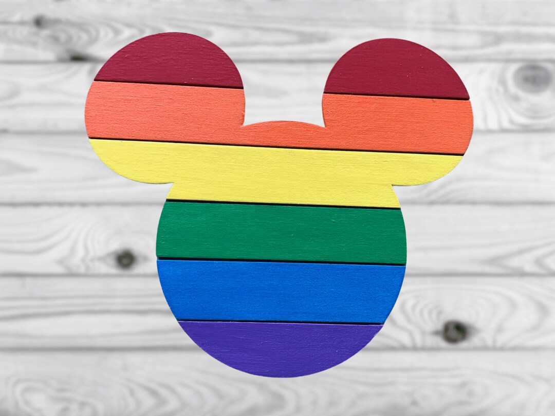 Rainbow Pride Mouse Bear Head - SVG Ai Dxf File for Laser Cutters ...