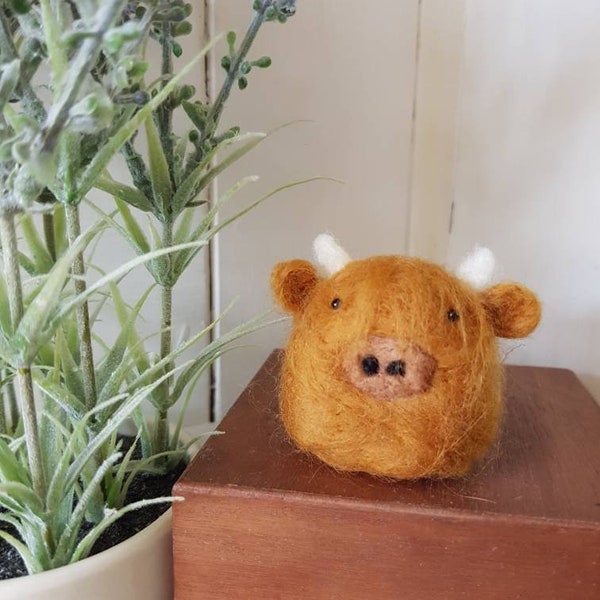 Needle Felted Cow - Etsy