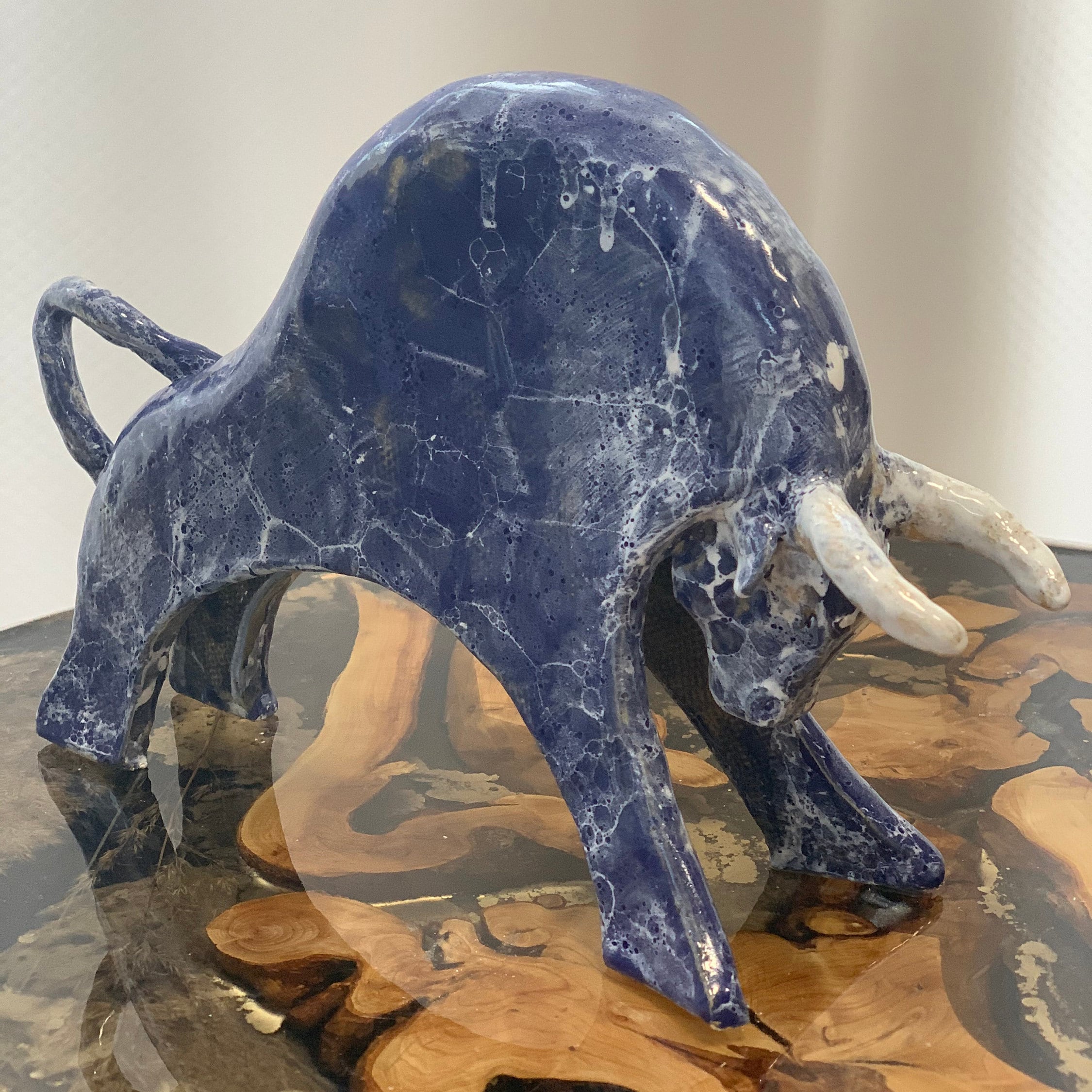 Bull figurine ceramic bull sculpture animal figure good | Etsy