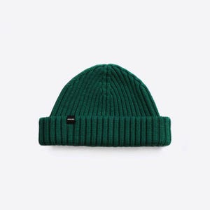 Wine Red Fisherman Beanie. Merino Wool Ribbed Fisherman Beanie. - Etsy