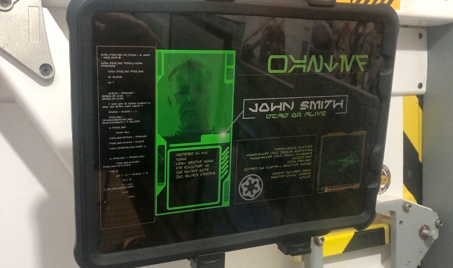 Personalised Sci Fi Animated Screen Star Wars Inspired ISB Transmission ...