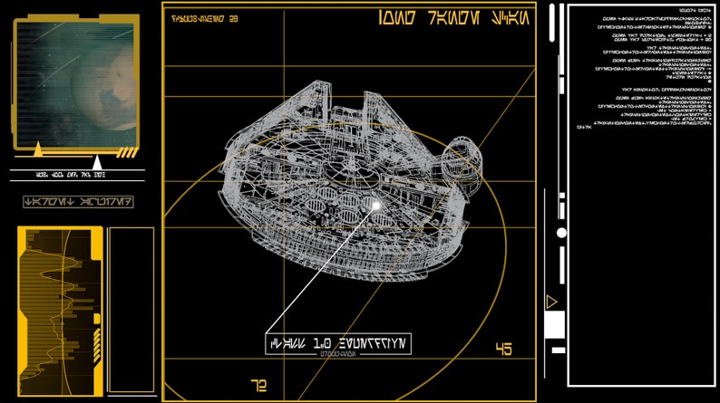 Sci Fi Display HUD - Star Wars Inspired Digital Animated Display HD 16: ...