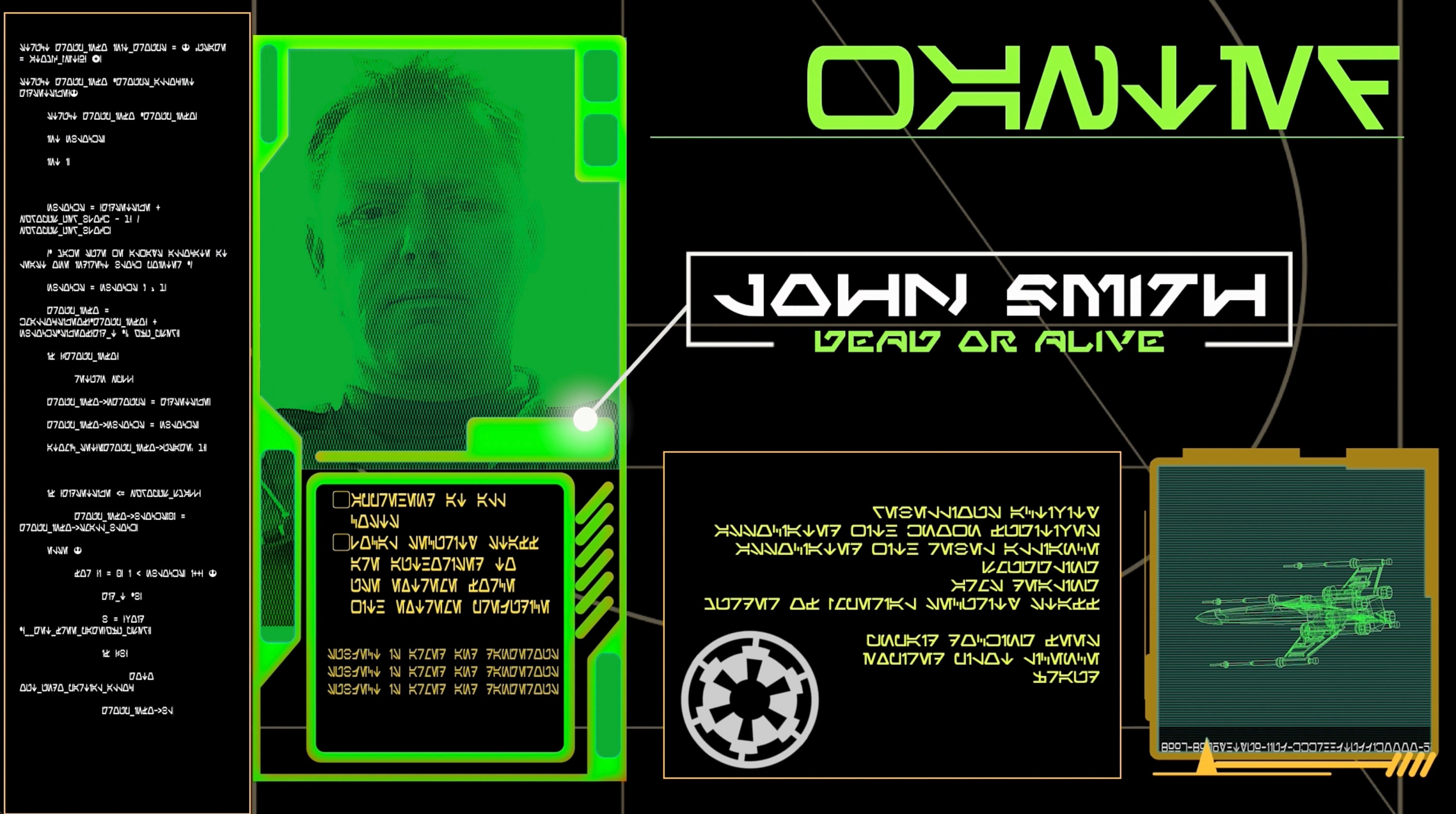 Personalised Sci Fi Animated Screen - Star Wars Inspired ISB ...