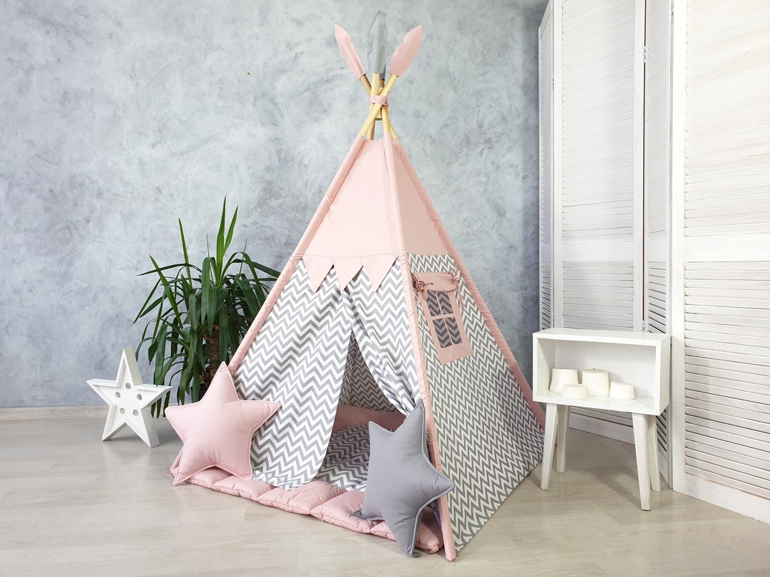 Personalized Toddler Teepee Tent, Kids Playhouse, Indoor Play Tent ...