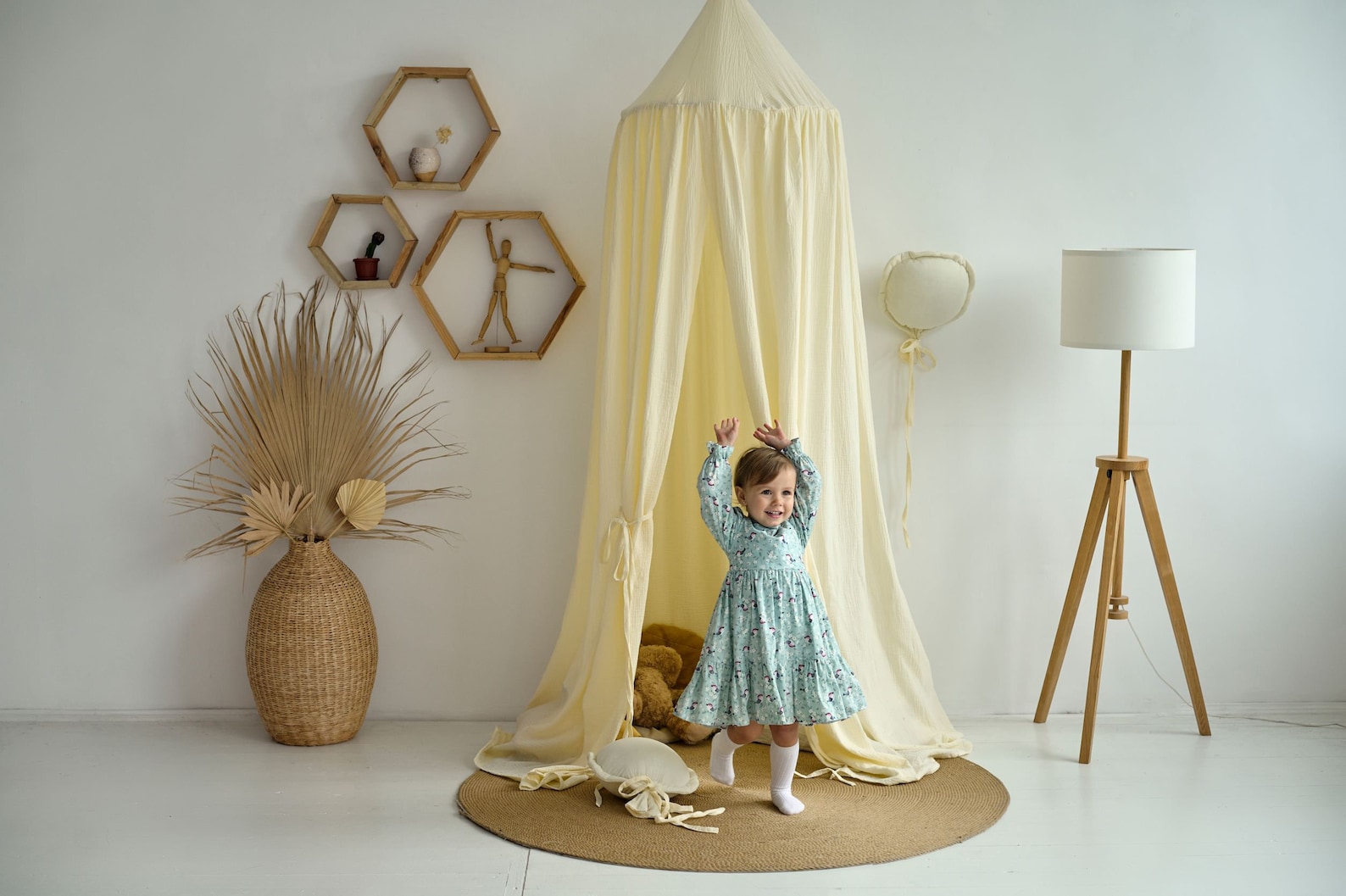 Muslin Reading Nook Canopy Vanilla Color Nursery Canopy Crib - Etsy