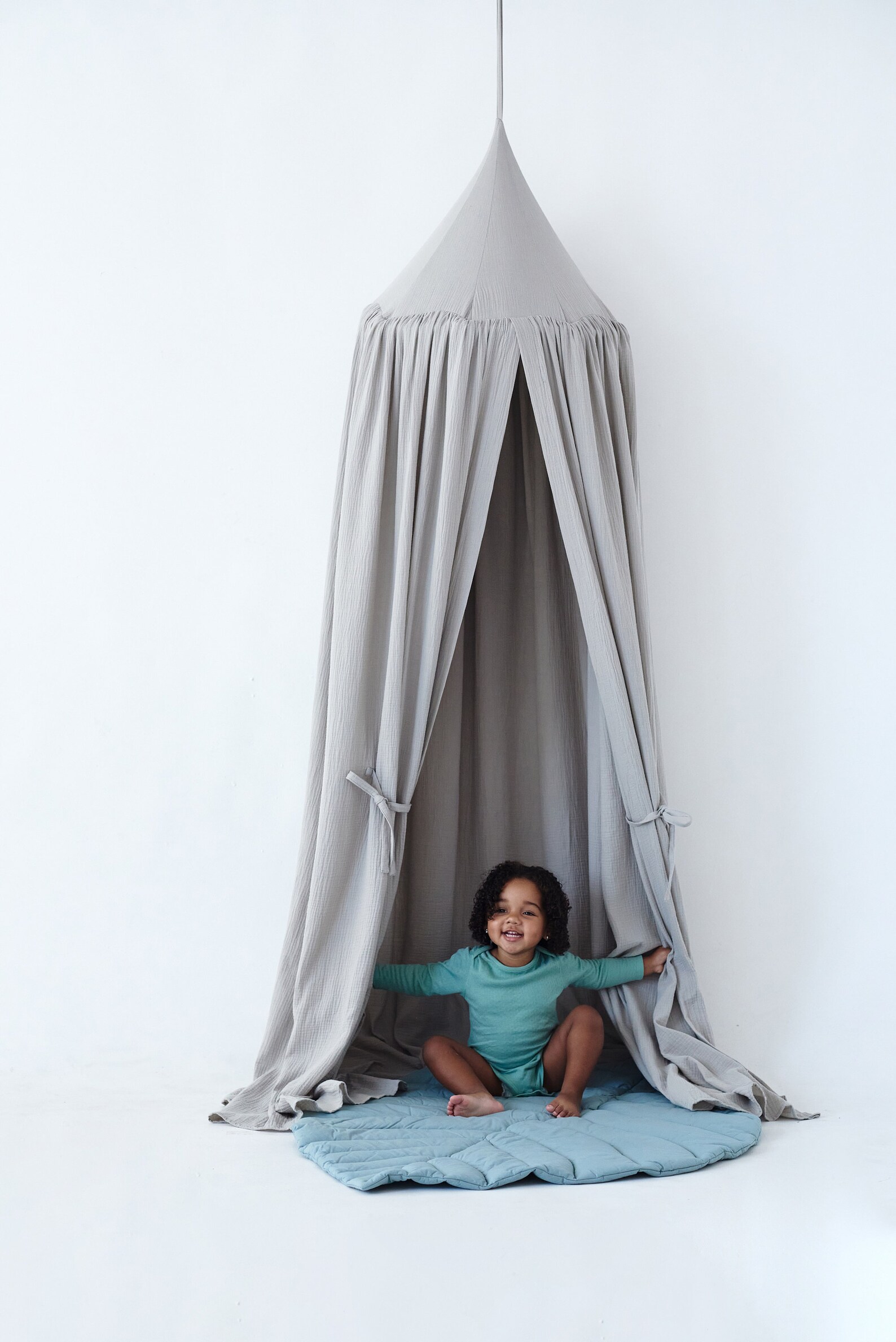 Muslin Reading Nook Canopy GRAY Color Nursery Canopy - Etsy