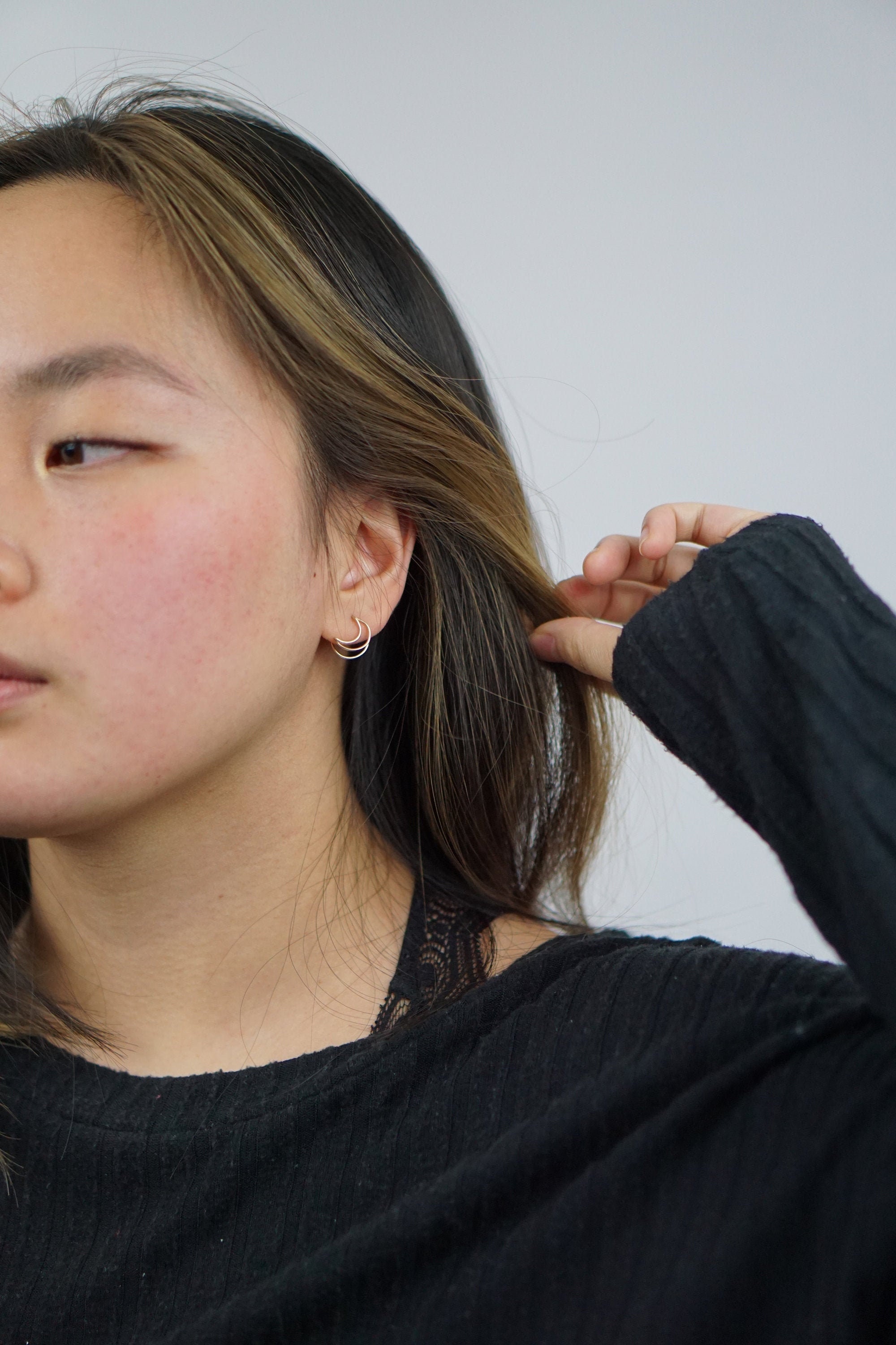 Small Moon Ear Jackets 14k Gold Moon Earrings Crescent Moon - Etsy