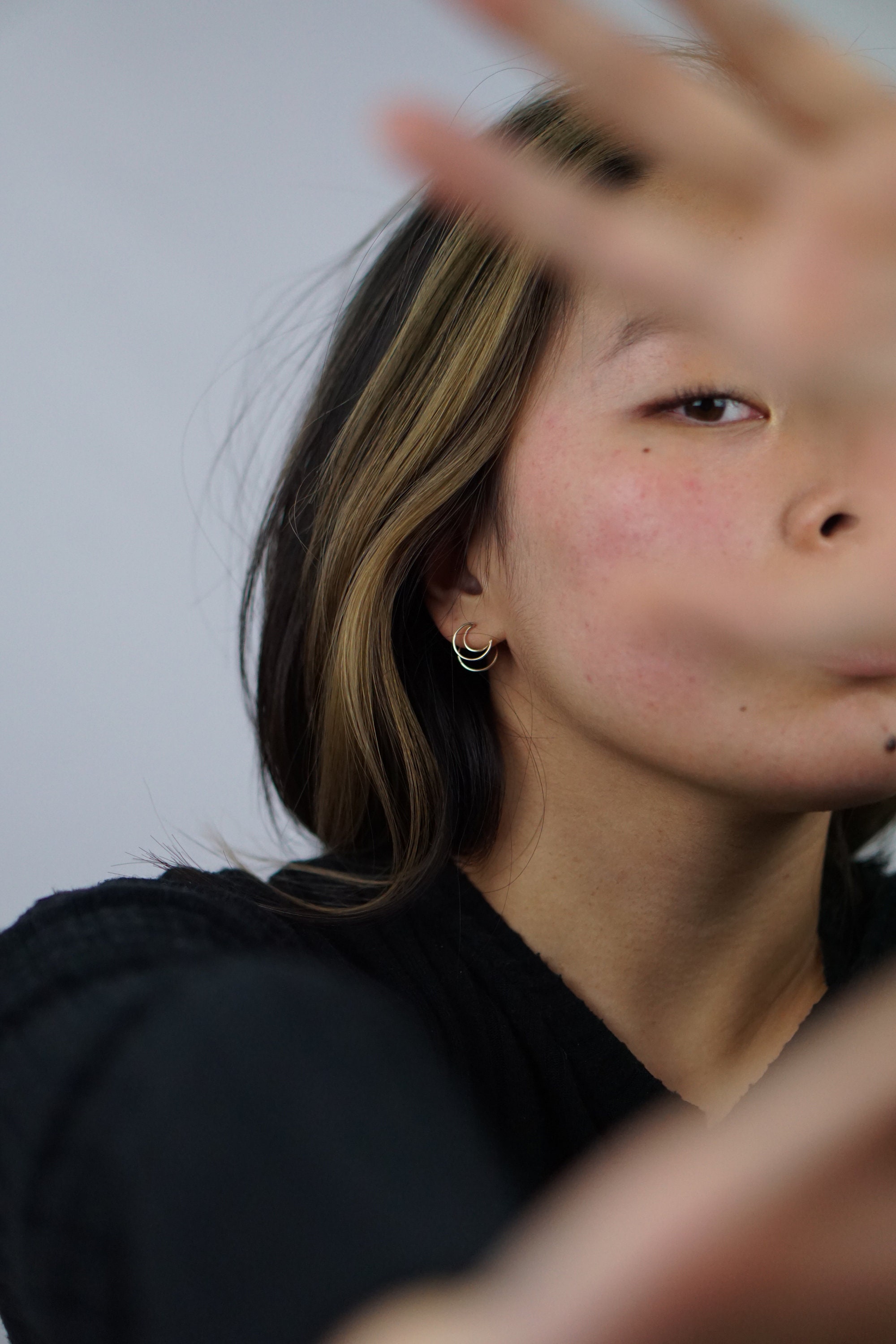 Small Moon Ear Jackets 14k Gold Moon Earrings Crescent Moon - Etsy