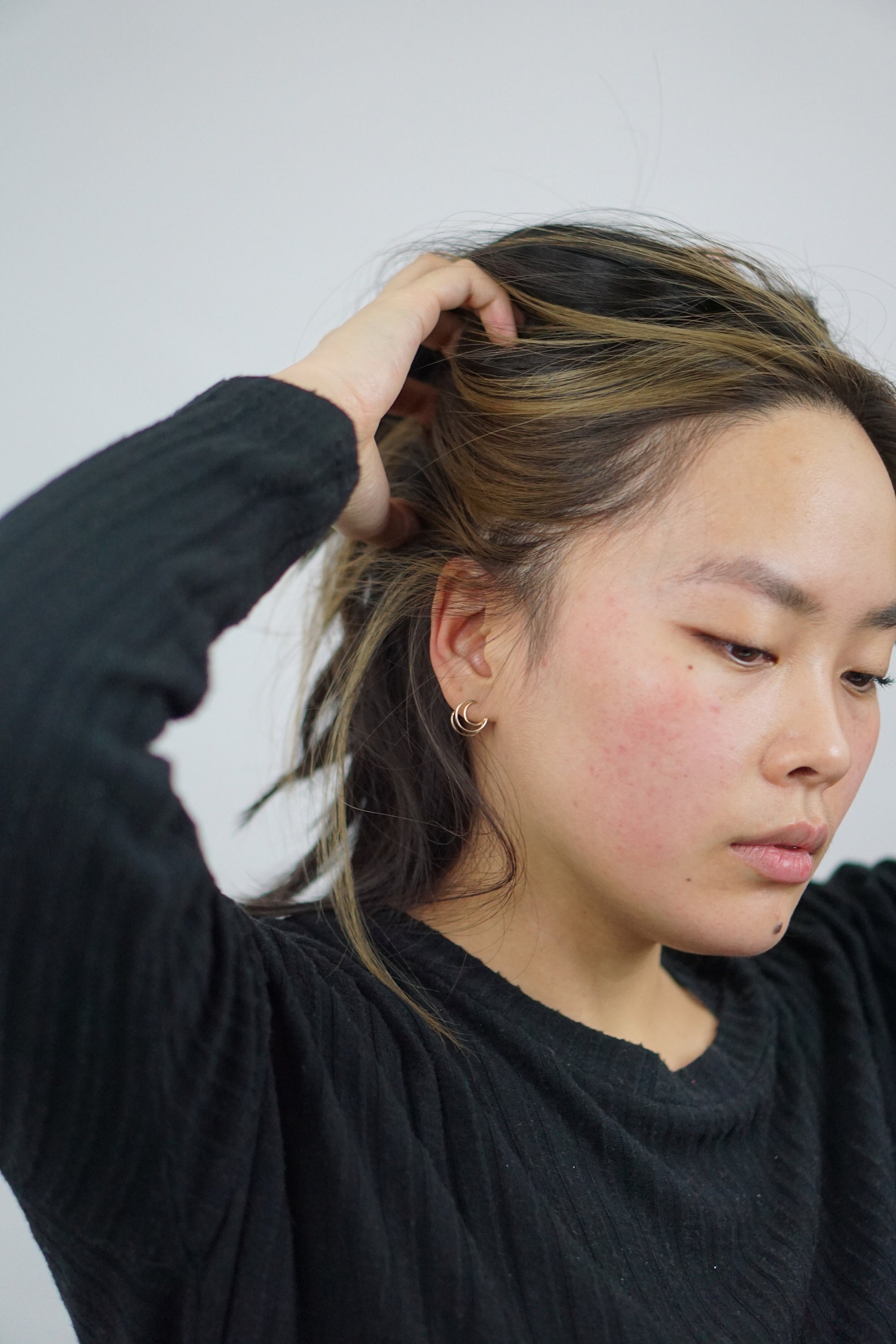 Small Moon Ear Jackets 14k Gold Moon Earrings Crescent Moon - Etsy