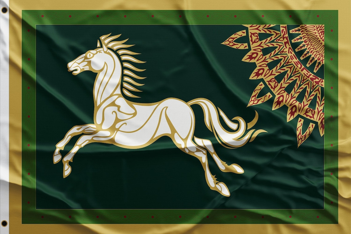 The Lord of the Rings Rohan Flag Banner Hiqh Quality | Etsy Australia