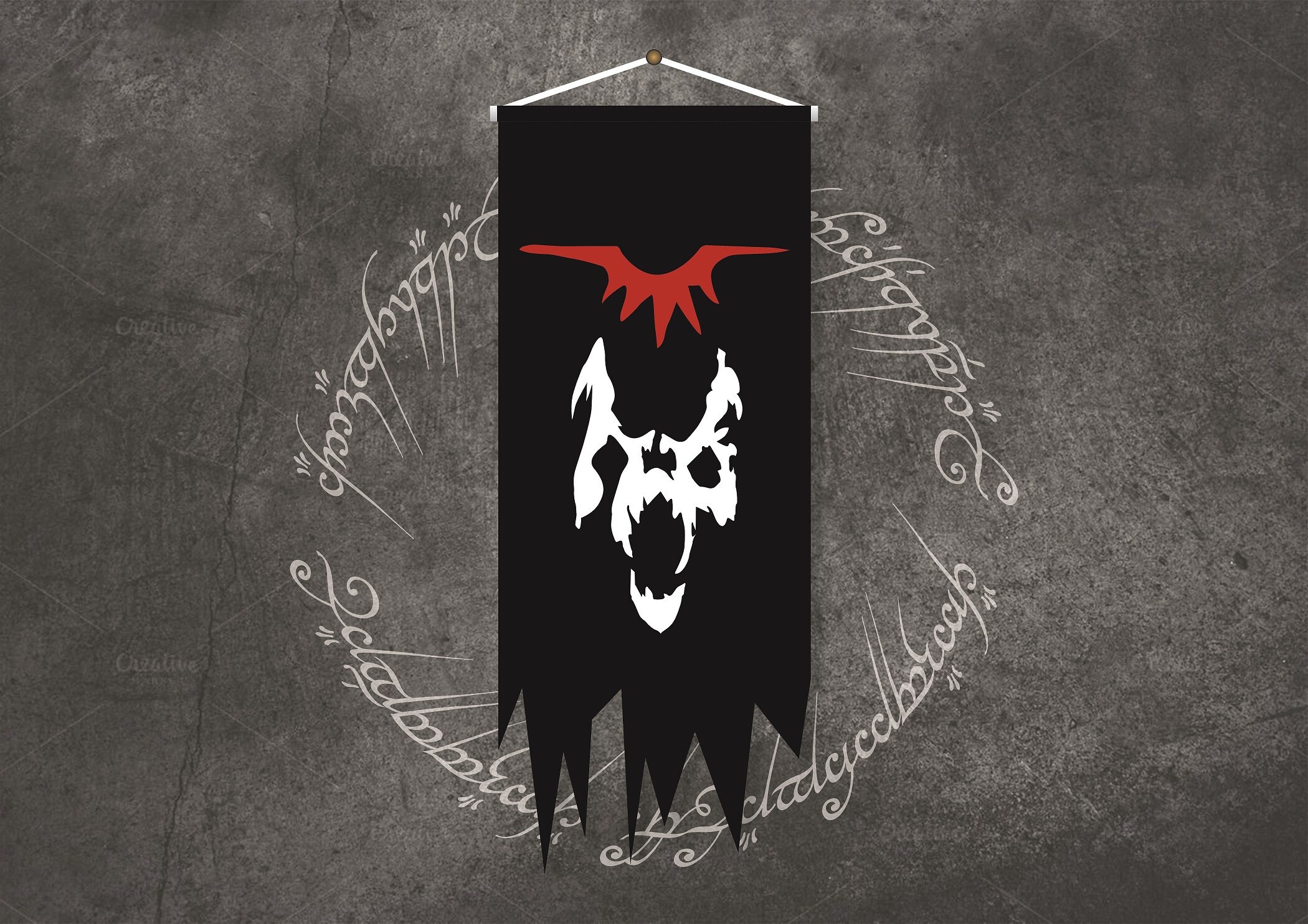 LOTR Herr der Ringe ORCS Banner Flagge Schwalbe Hiqh | Etsy