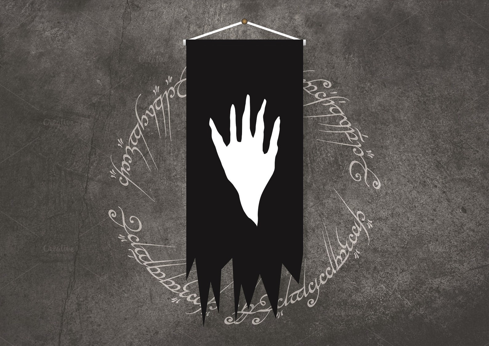 LOTR Lord Of The Rings URUK HAI Banner Flag Swallow | Etsy