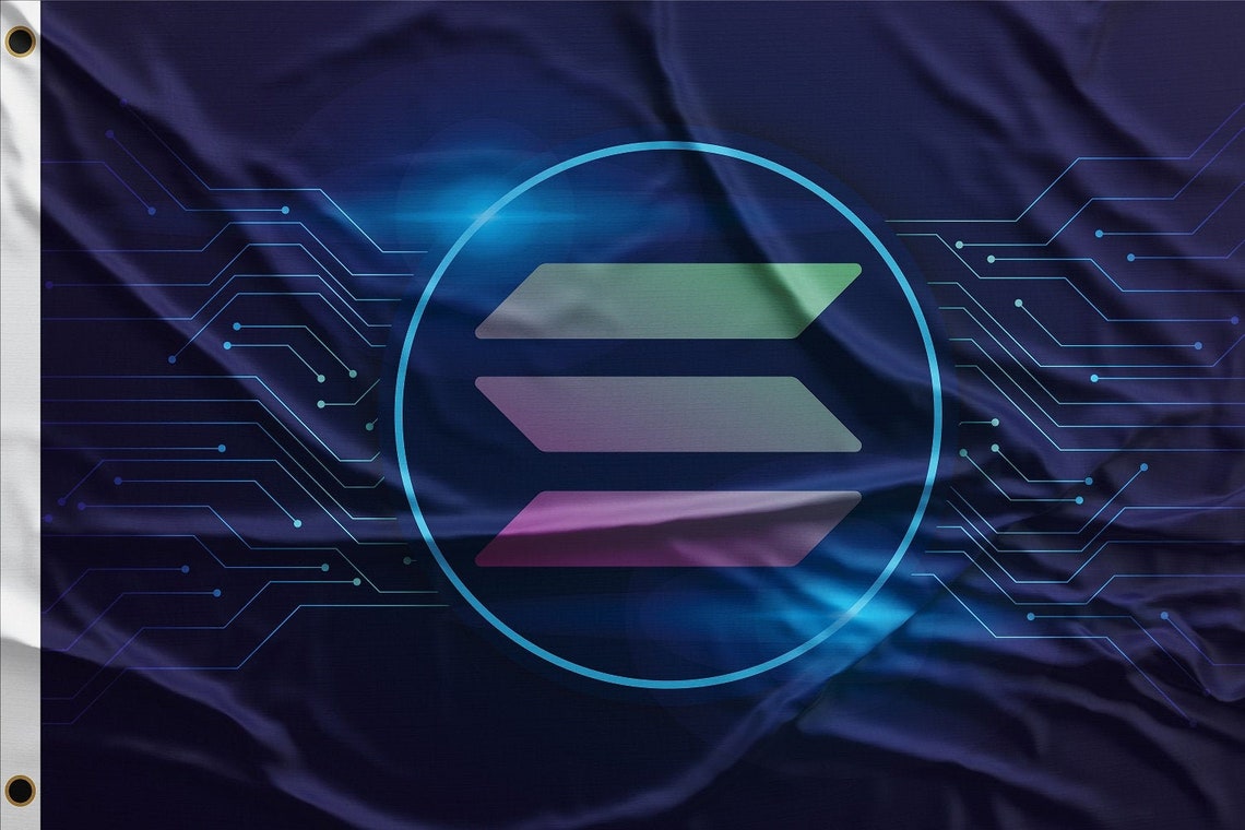 Solana Sol Crypto Flag Banner Etsy