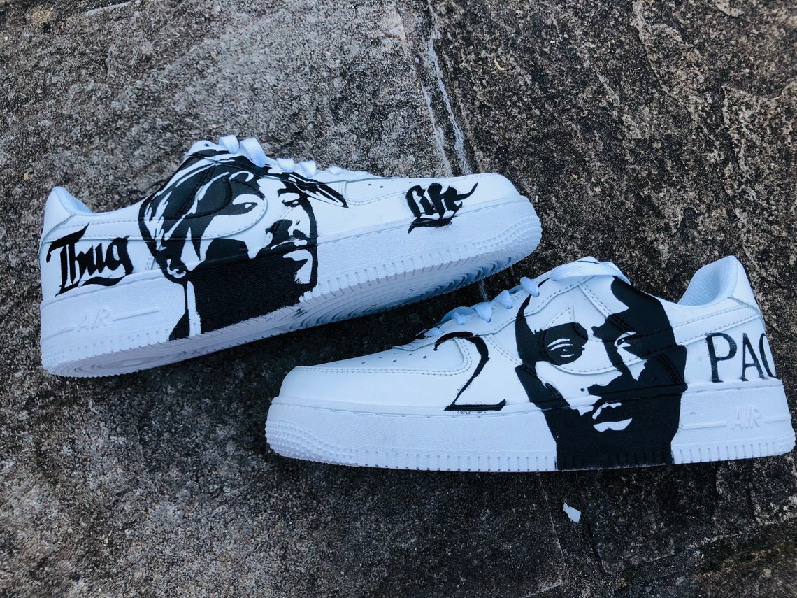 Hand Painted 2pac Shakur Rapper Trapstar Thug Life Custom - Etsy