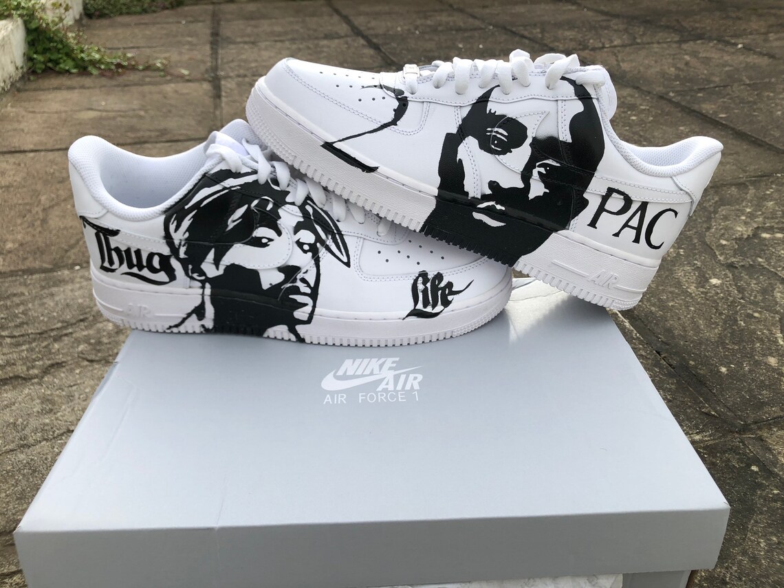Hand Painted 2pac Shakur Rapper Trapstar Thug Life Custom - Etsy