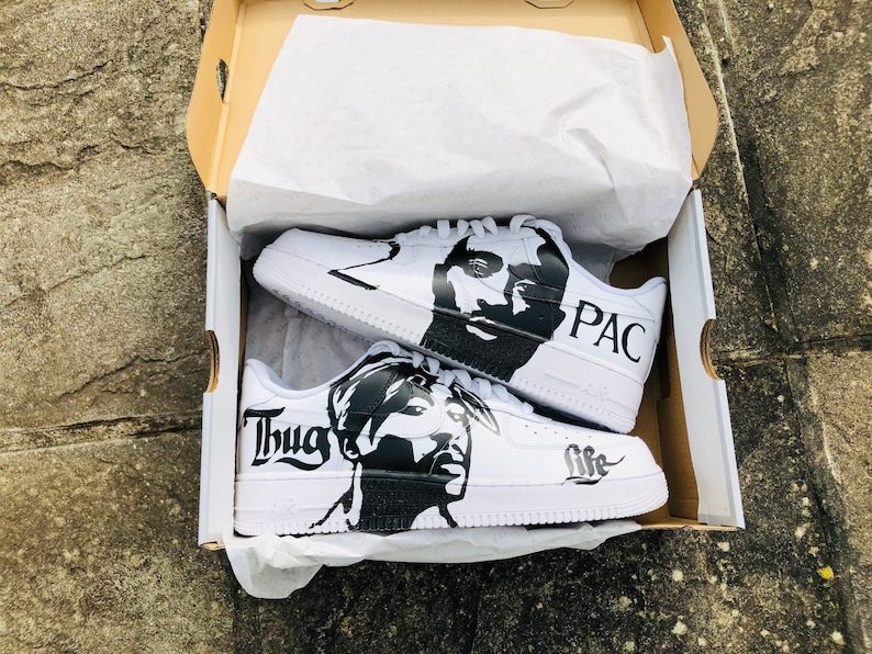Hand Painted 2pac Shakur Rapper Trapstar Thug Life Custom - Etsy