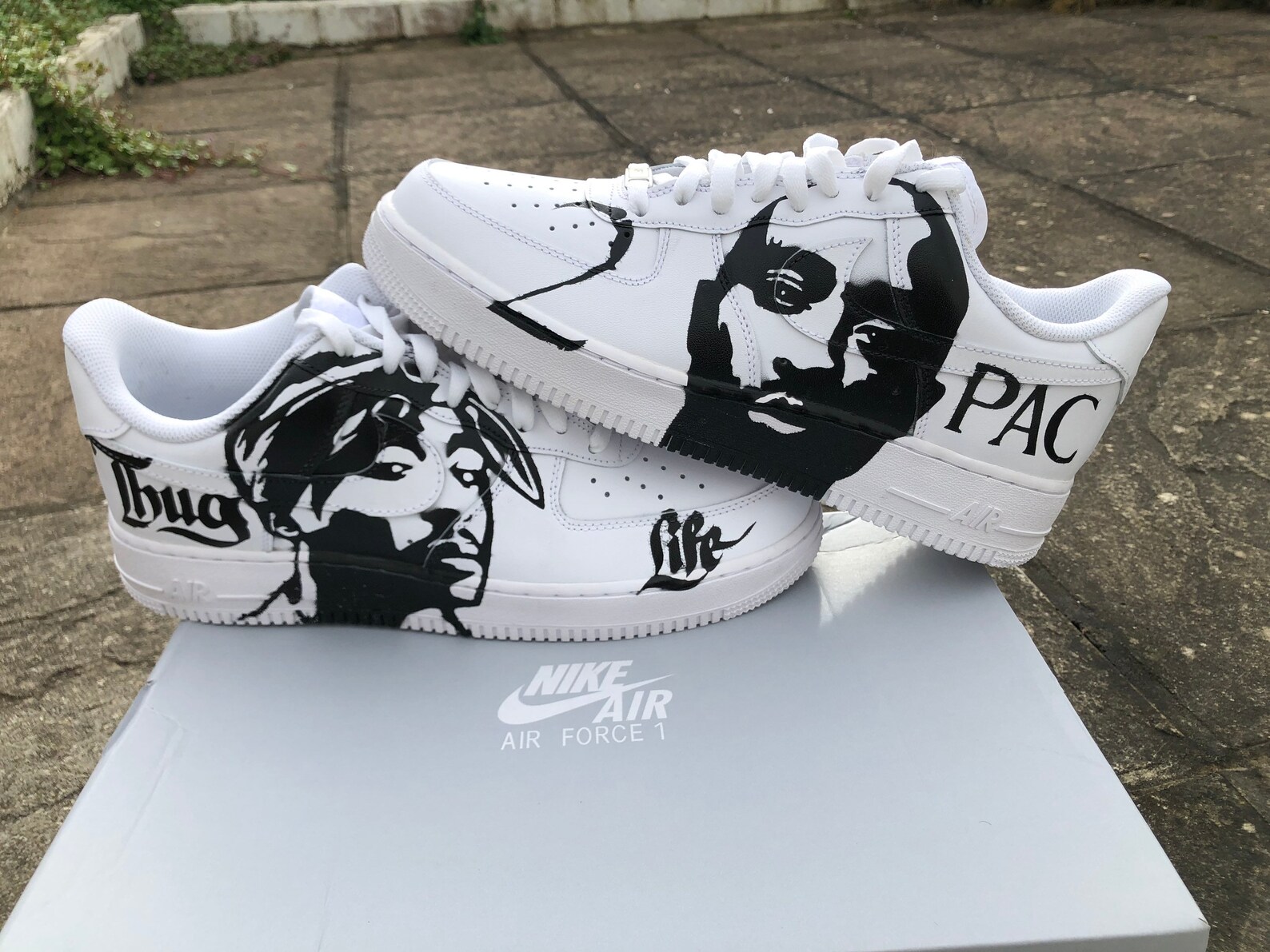 Hand Painted 2pac Shakur Rapper Trapstar Thug Life Custom - Etsy