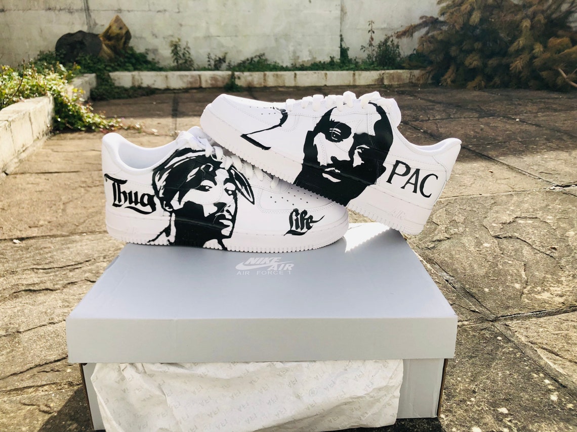 Hand Painted 2pac Shakur Rapper Trapstar Thug Life Custom - Etsy